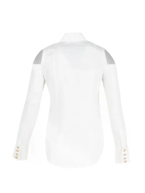 Balmain Cut-out Buttoned Shirt