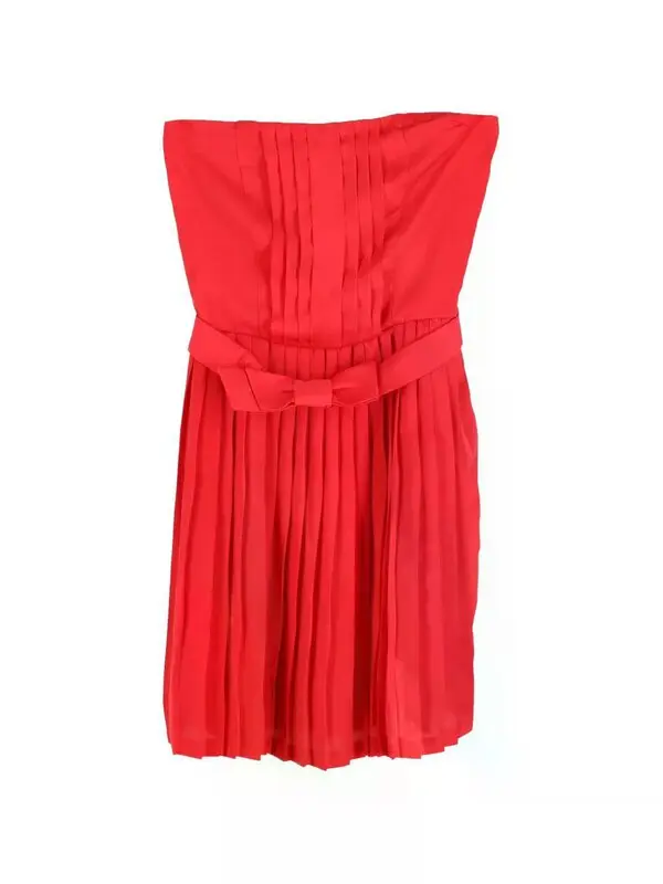 Sandro Pleated Strapless Mini Dress