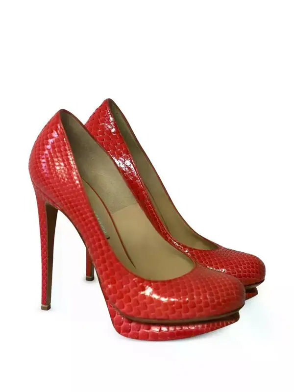 NICHOLAS KIRKWOOD Snakeskin-effect Platform Pumps