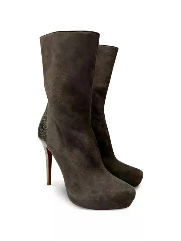 ALEXANDRE BIRMAN Platform Snakeskin Ankle Boots
