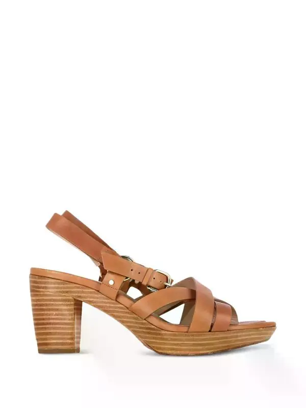 Fratelli Rossetti Block Heel Leather Sandals