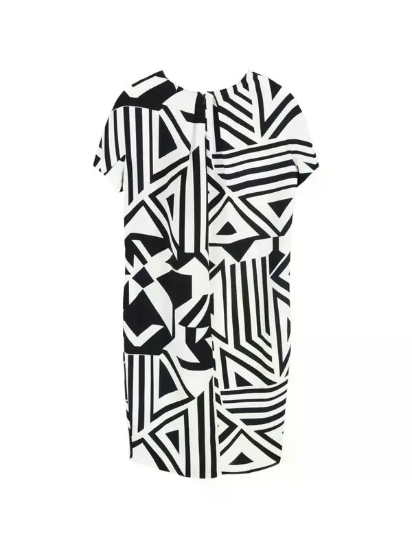 Max Mara Geometric-print Dress - White