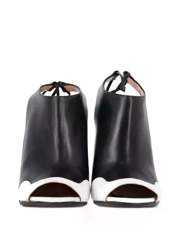 Roland Mouret Damier Peep-toe Ankle Boots