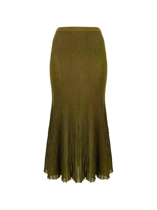 Ulla Johnson Vera Knitted Midi Skirt - Green