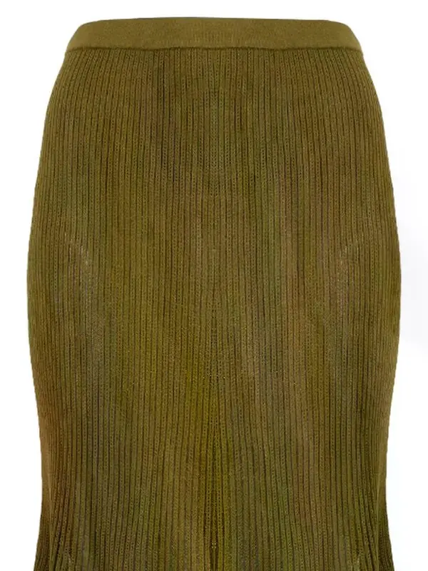 Ulla Johnson Vera Knitted Midi Skirt - Green