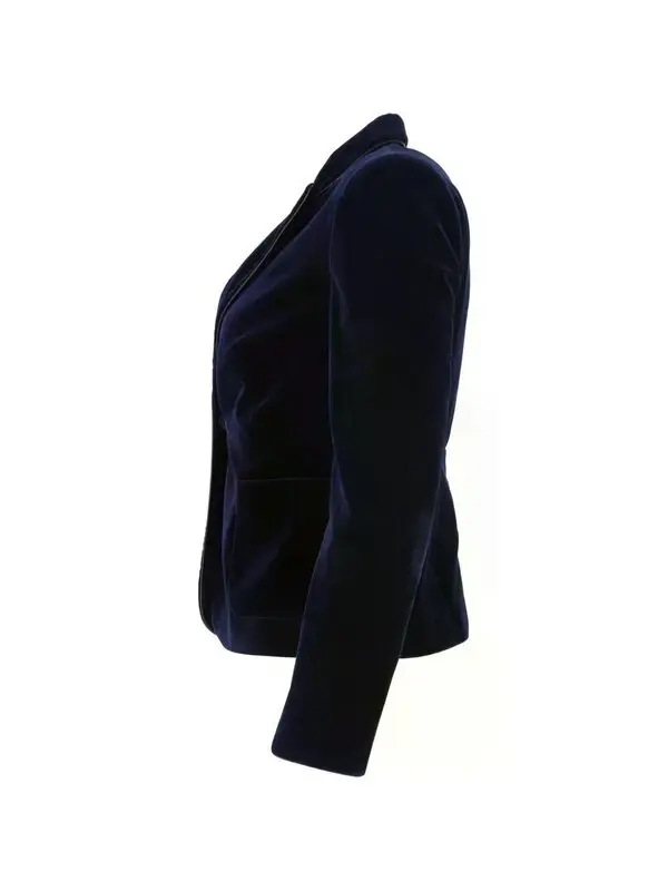 Miu Miu Velvet Leather-trim Blazer