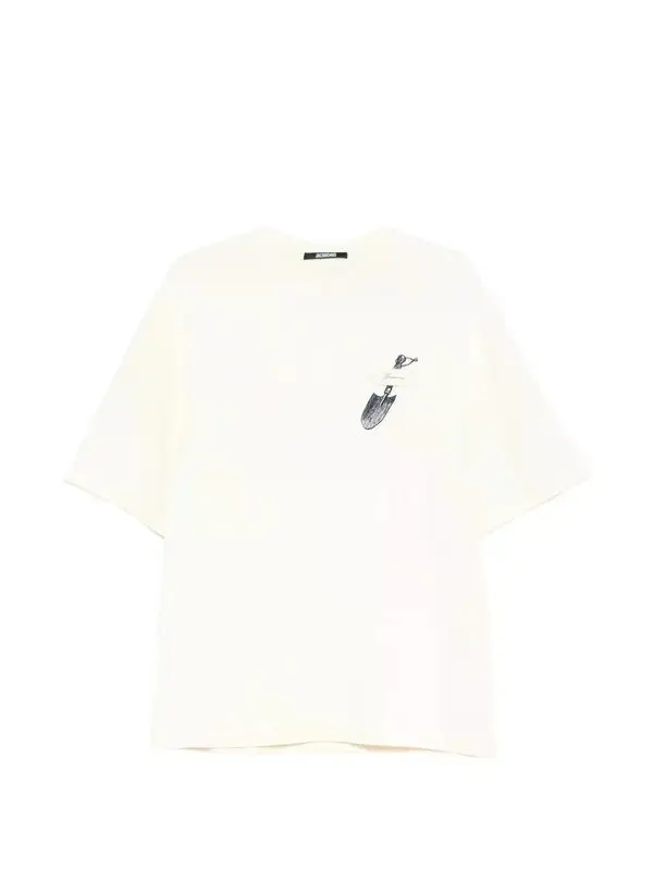 Jacquemus Embroidered Shovel T-shirt - Neutrals