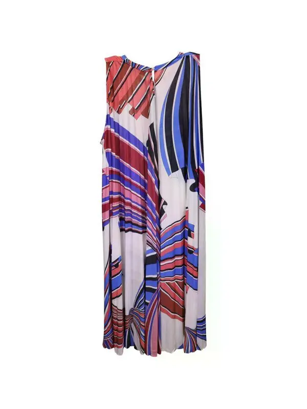 Emilio Pucci Printed Pleated Sleeveless Dress