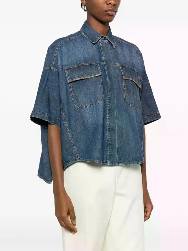 Brunello Cucinelli Flap-pockets Denim Shirt