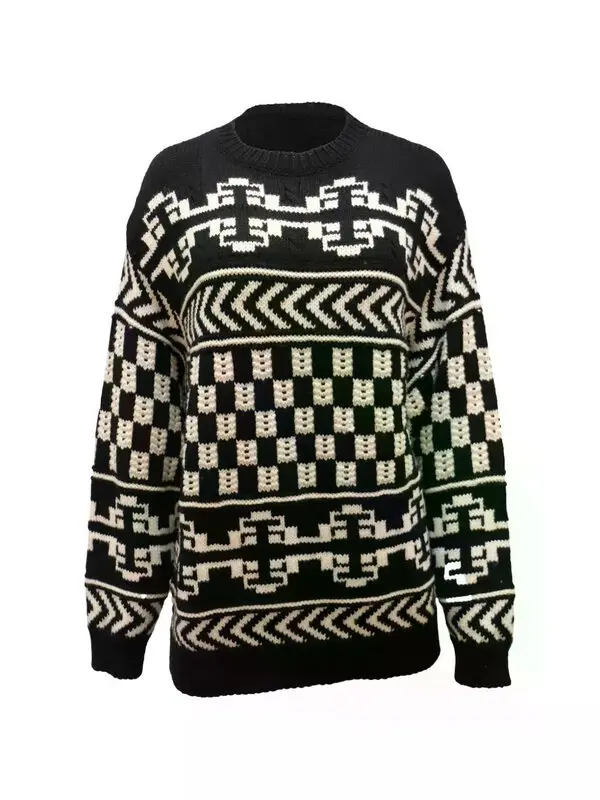 Alanui Aztec Print Wool Sweater