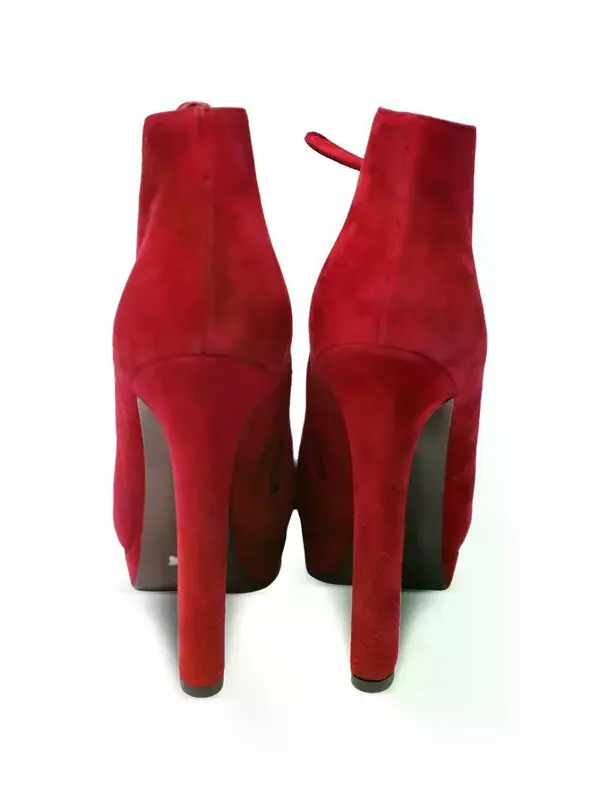 Alexander McQueen Suede Platform Ankle Boots