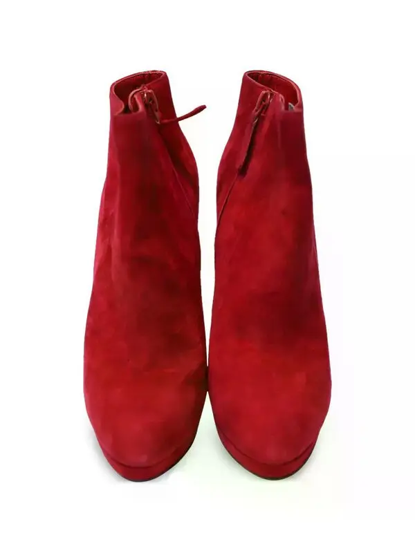 Alexander McQueen Suede Platform Ankle Boots