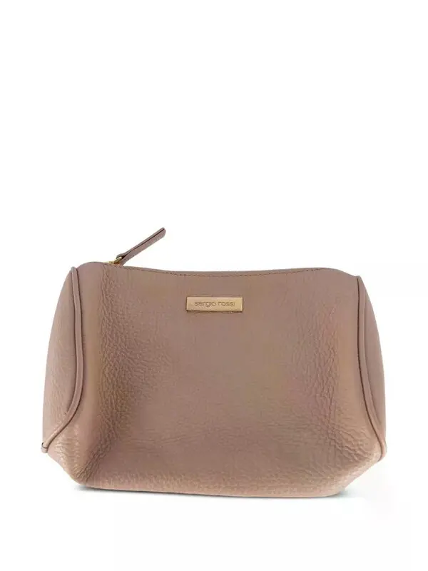 SERGIO ROSSI Leather Make Up Bag