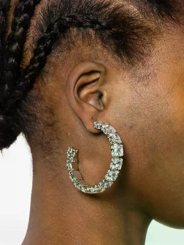 Patrizia Pepe Embellished Hoop Earrings