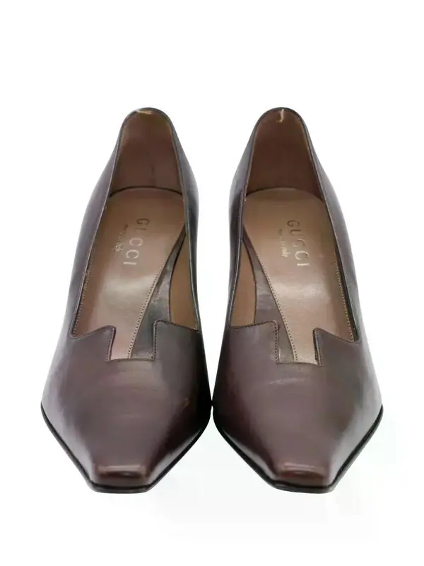 Gucci Leather Square-toe Pumps