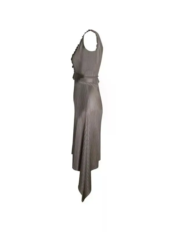 Givenchy Deep V-neck Plissé Dress