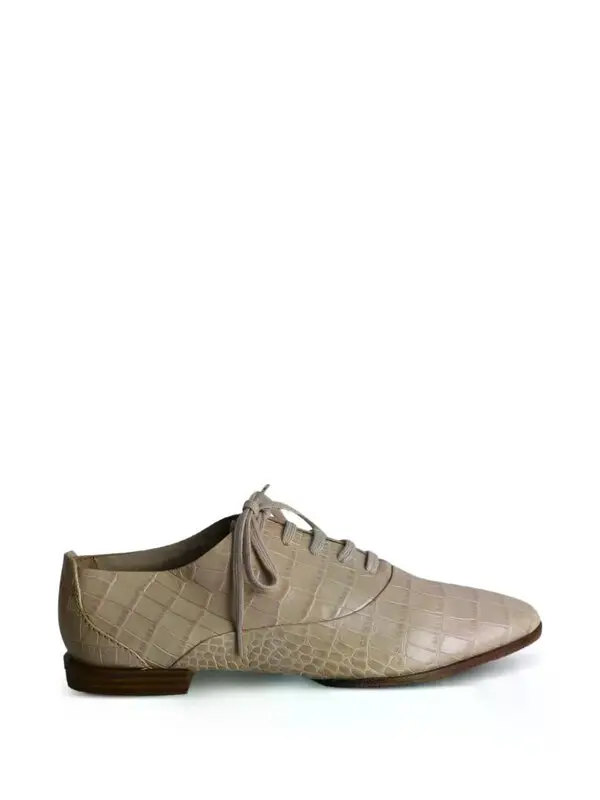 ALEXANDER WANG Ingrid Croc-embossed Oxford Shoes