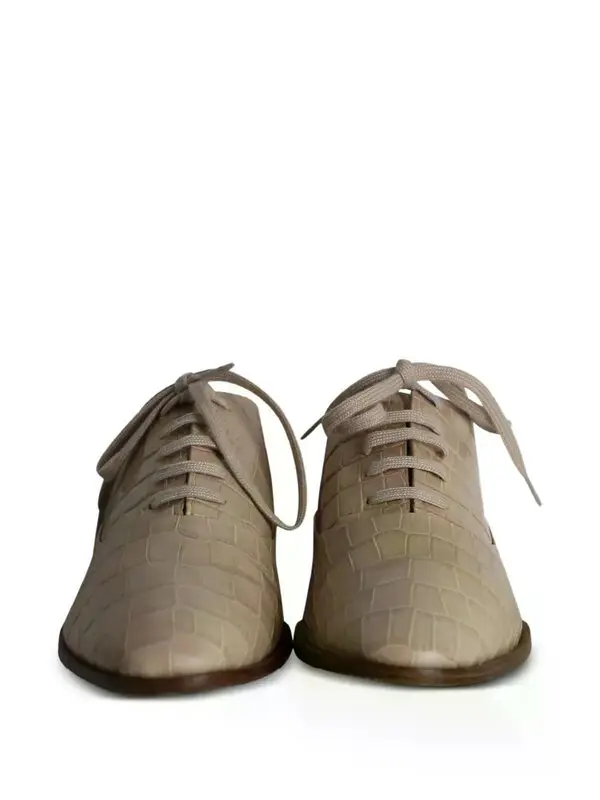 ALEXANDER WANG Ingrid Croc-embossed Oxford Shoes