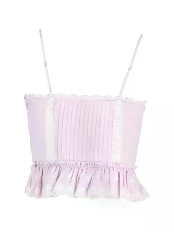 LoveShackFancy Pleated Bustier Top