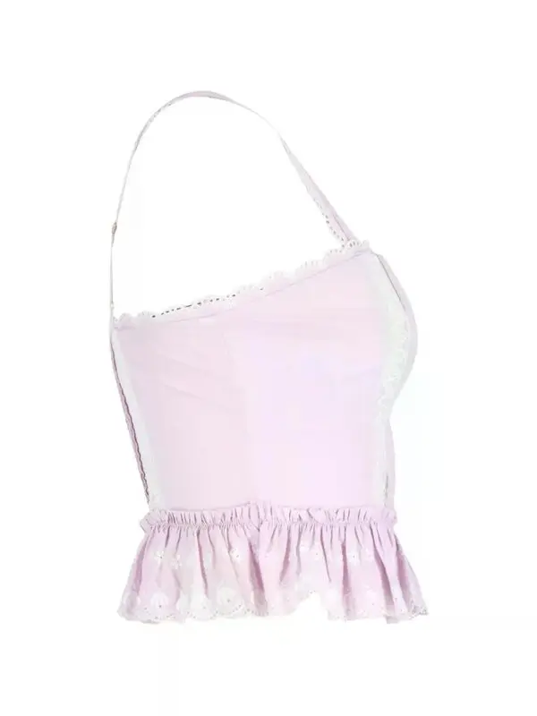 LoveShackFancy Pleated Bustier Top