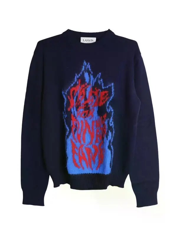 LANVIN Flame Jacquard Knit Jumper