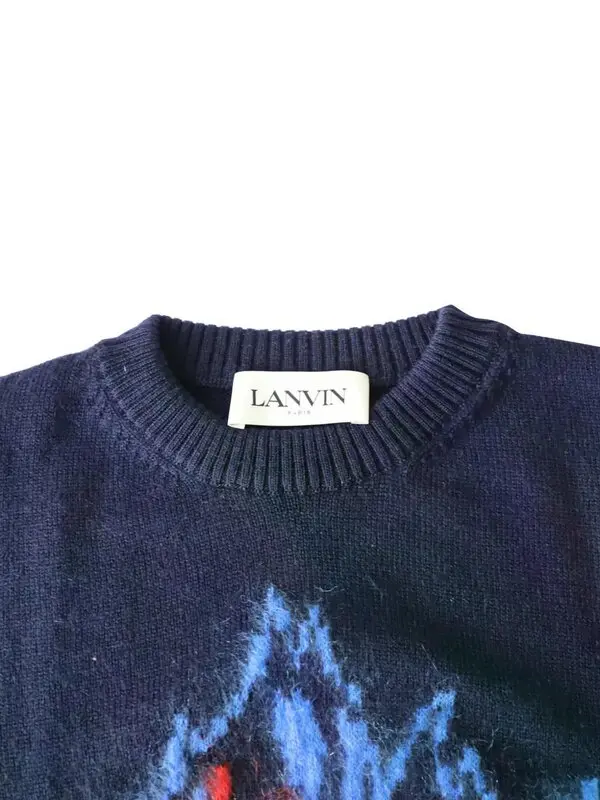 LANVIN Flame Jacquard Knit Jumper