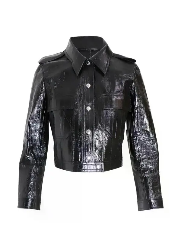 LOUIS VUITTON Cropped Leather Jacket