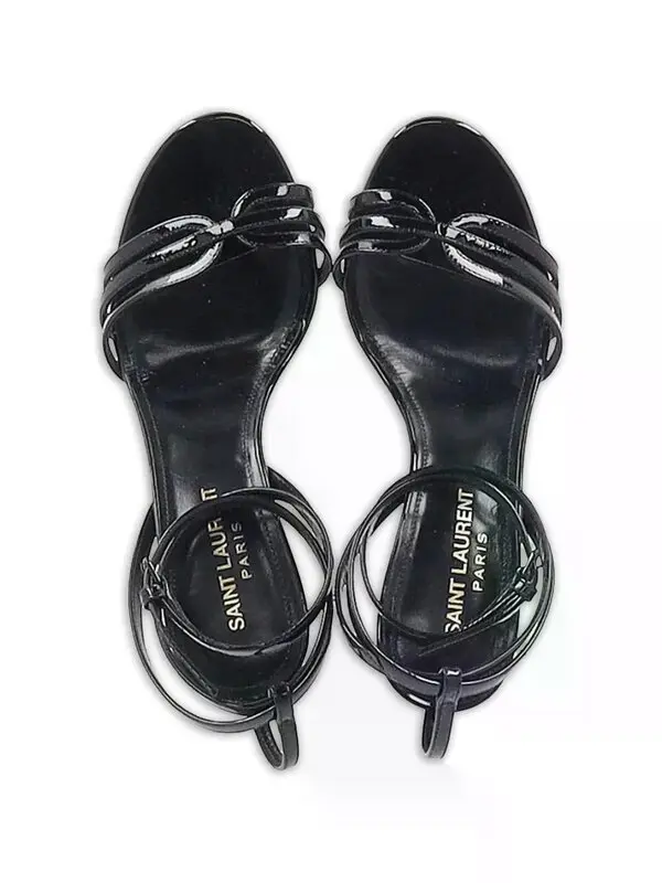 Saint Laurent Ankle-strap Patent-leather Sandals