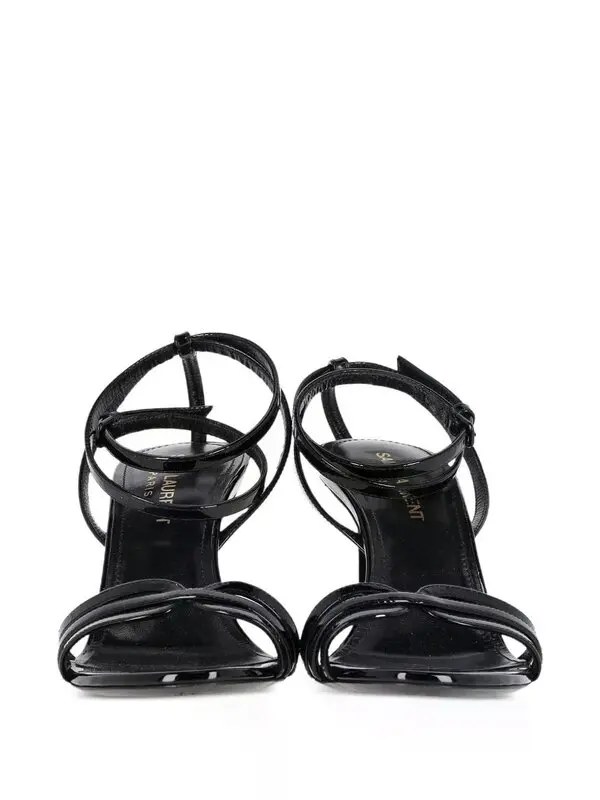 Saint Laurent Ankle-strap Patent-leather Sandals