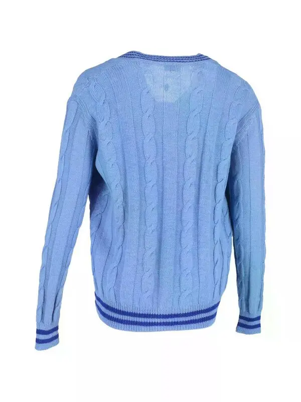 Dries Van Noten Cable-knit V-neck Sweater