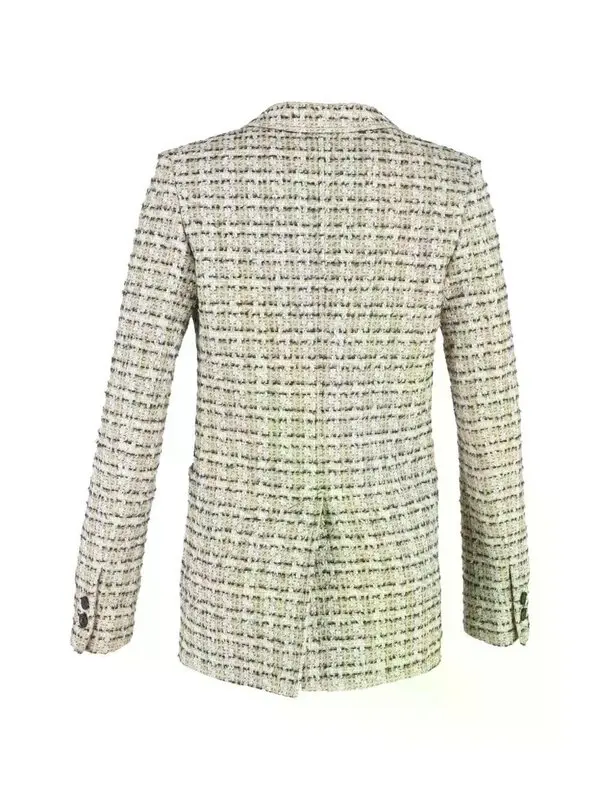 Victoria Beckham Single-breasted Cotton Tweed Blazer