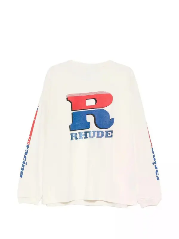 Rhude Long-sleeve Logo Sweatshirt - Neutrals