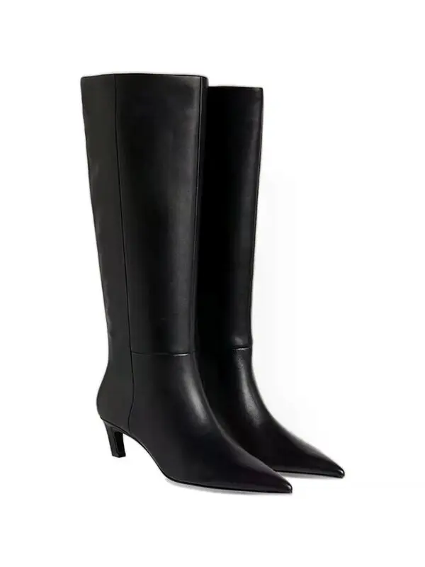 Calvin Klein Kitten-heel Leather Boots