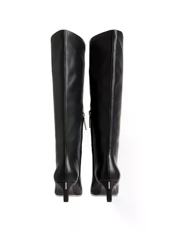 Calvin Klein Kitten-heel Leather Boots