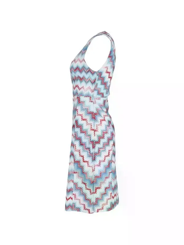 Missoni V-neck Zig Zag Mini Dress
