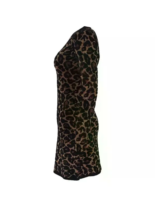 TEMPERLEY LONDON Joanie Knit Leopard-print Mini Dress