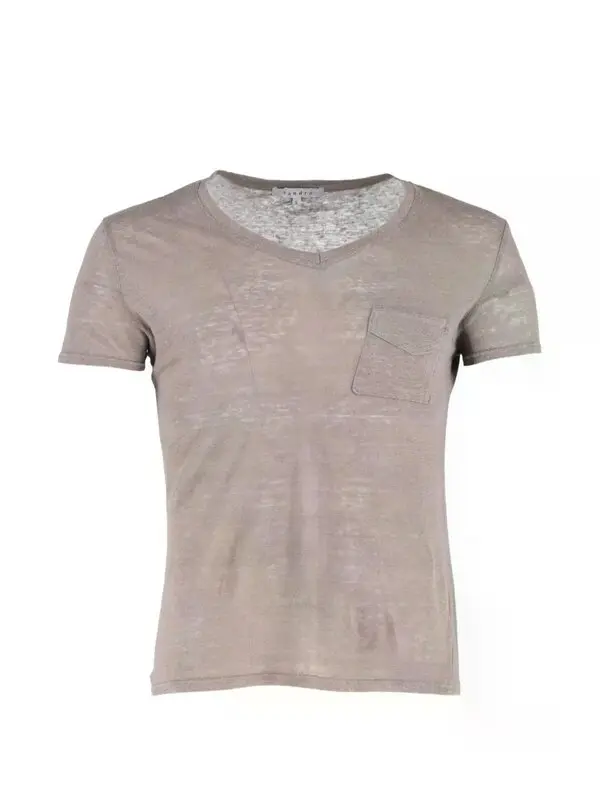 Sandro V-neck Pocket T-shirt