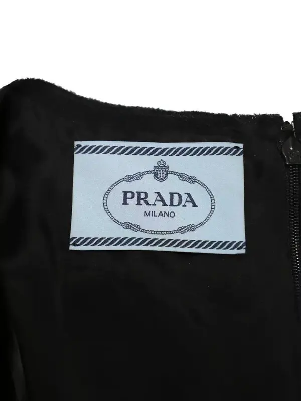 Prada Contrast-stitch Midi Dress
