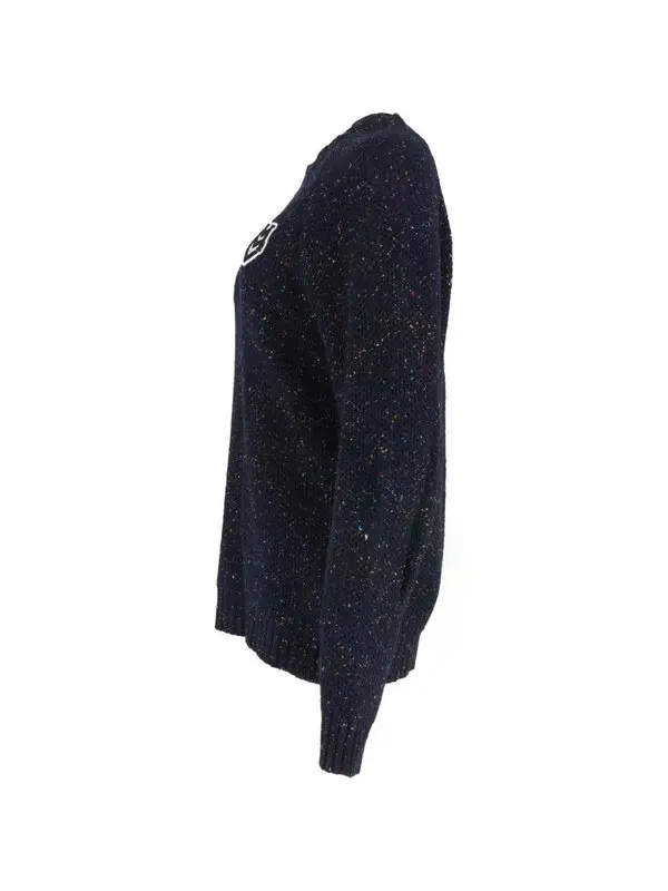Moschino Logo-patch Speckled Sweater