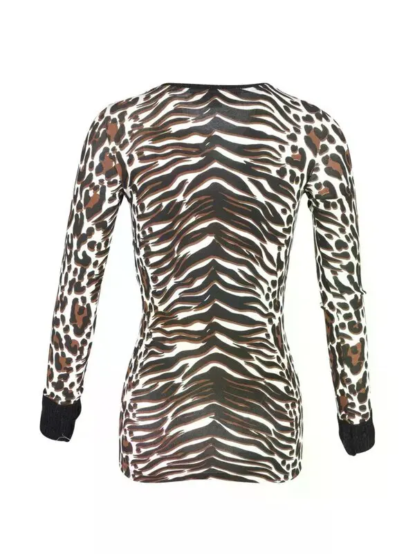 Stella McCartney Animal-print Long-sleeve Top