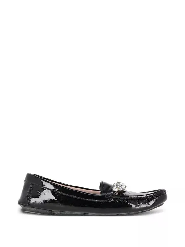 Miu Miu Upper-embellished Leather Loafer