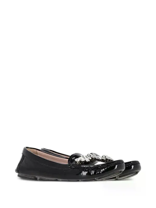 Miu Miu Upper-embellished Leather Loafer