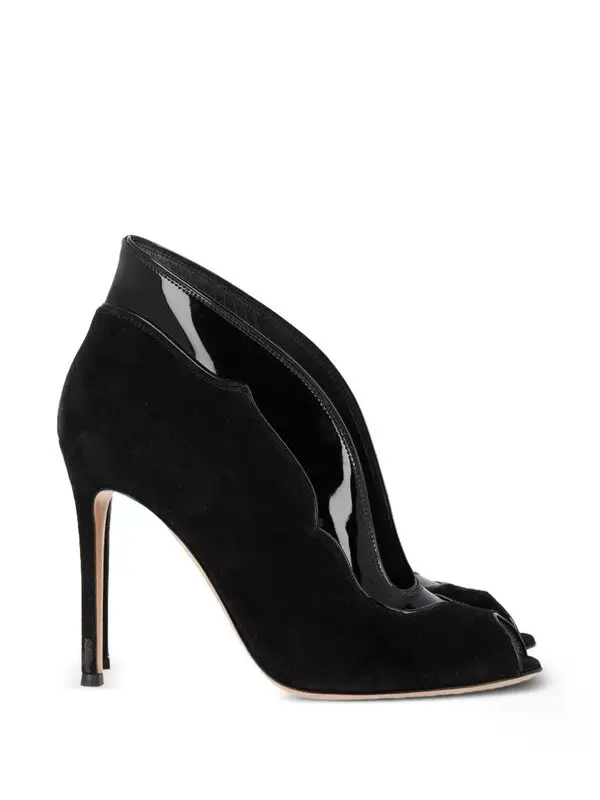 GIANVITO ROSSI Vamp Peep-toe Ankle Boots