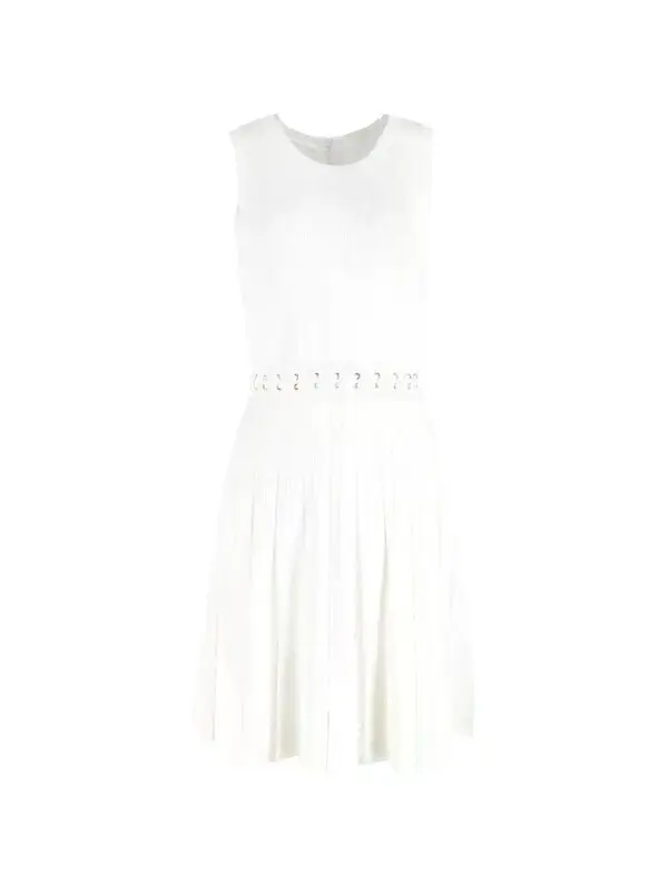 Michael Kors Pleated-detail Mini Dress - White