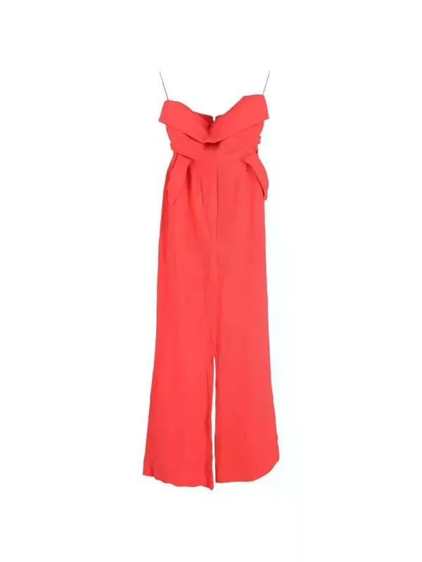 Elie Saab Strapless Wide Leg Jumpsuit - Red