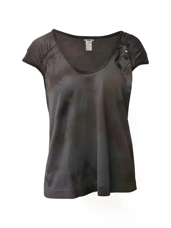 Chloé Gathered-sleeve T-shirt