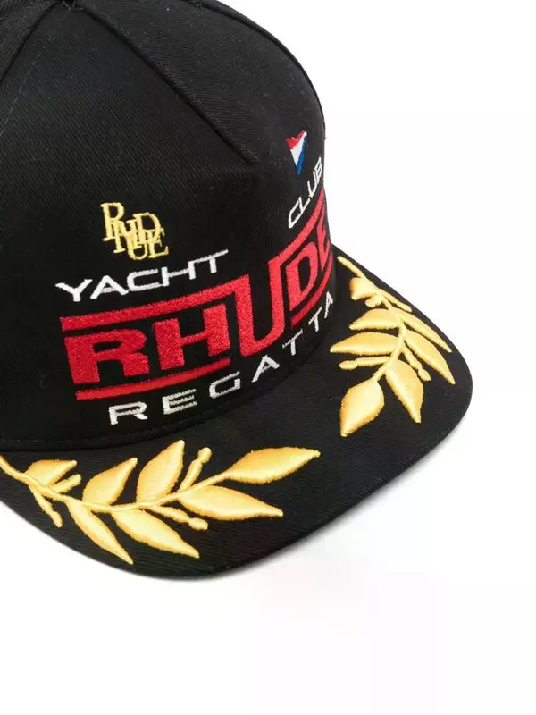 Rhude Regatta Club Embroidered Baseball Cap - Black