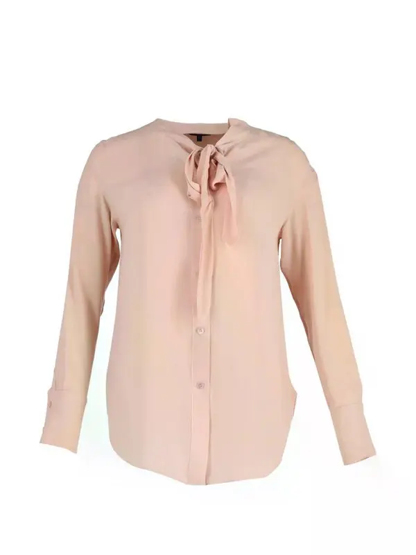 Theory Tie-neck Button Blouse