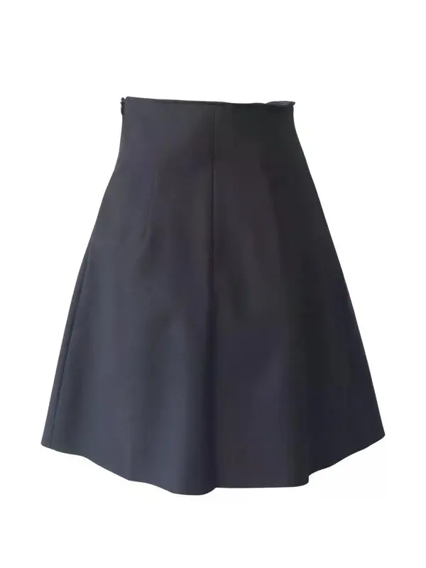 Maje Button Pleated A-line Skirt