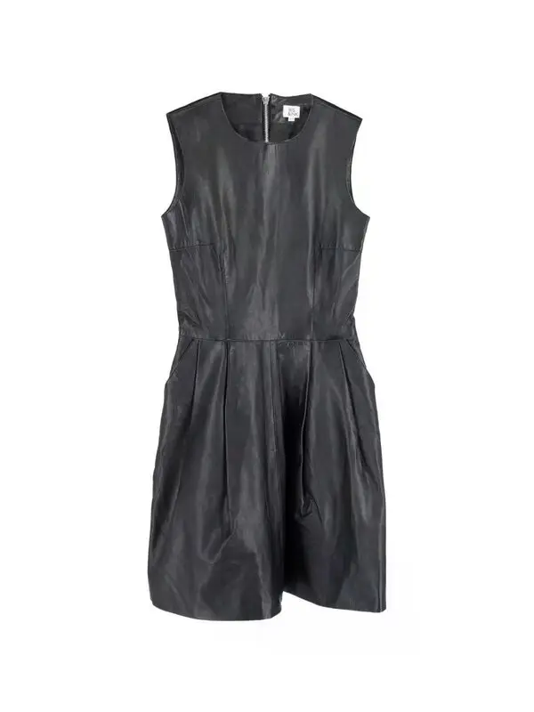 Iris & Ink Leather Pleated Dress